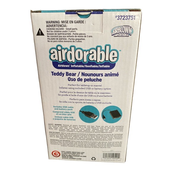 Gemmy | Holiday | New Gemmy Airdorable Airblown Inflatable Teddy Bear ...